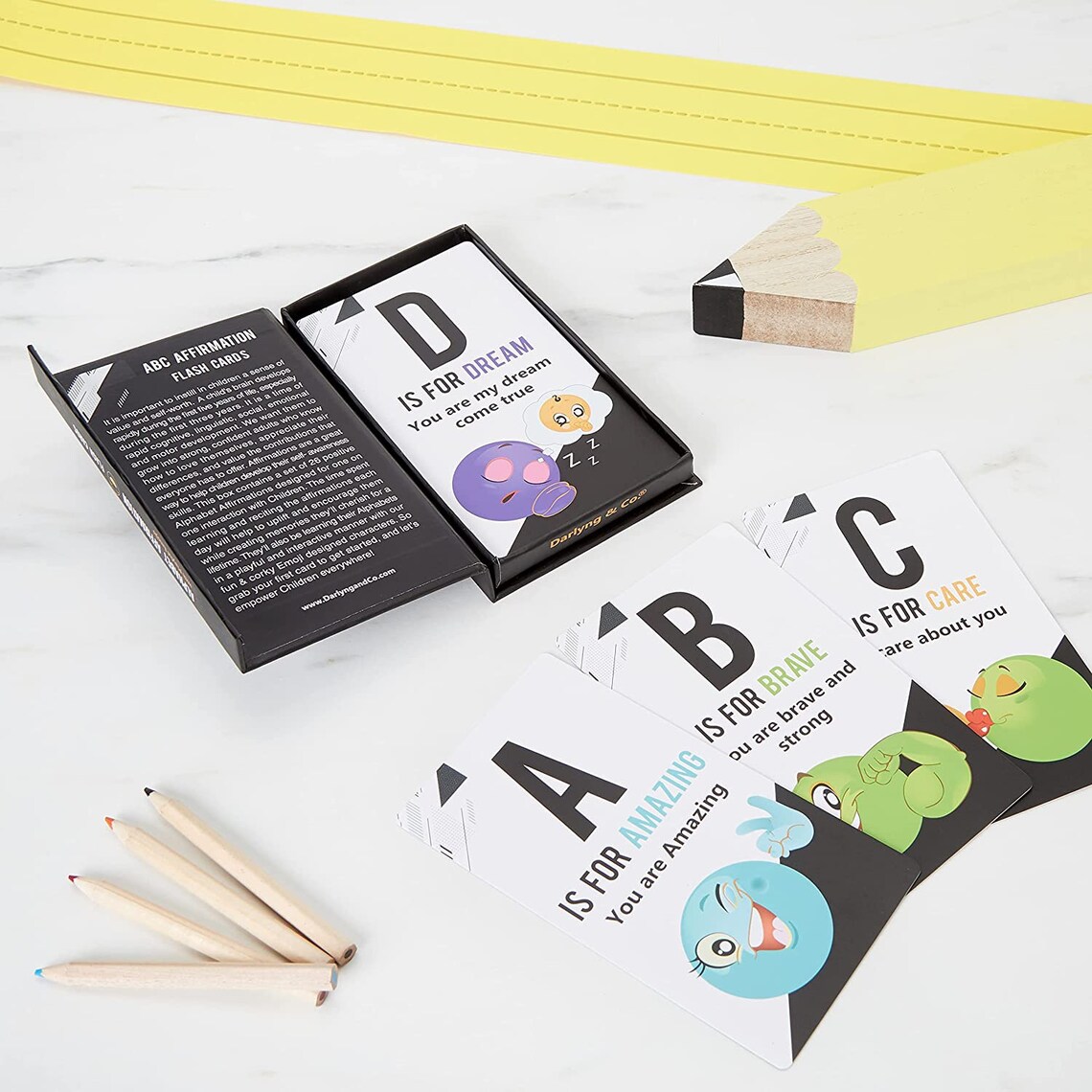 Alphabet Affirmation Flash Cards With Playful Emojis - Etsy