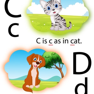 ABC Alphabet Book Phonics Reading (CVC Letter Blends) - Etsy
