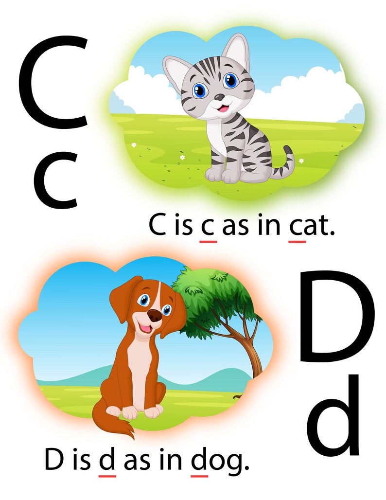 ABC Alphabet Book Phonics Reading (CVC Letter Blends) - Etsy