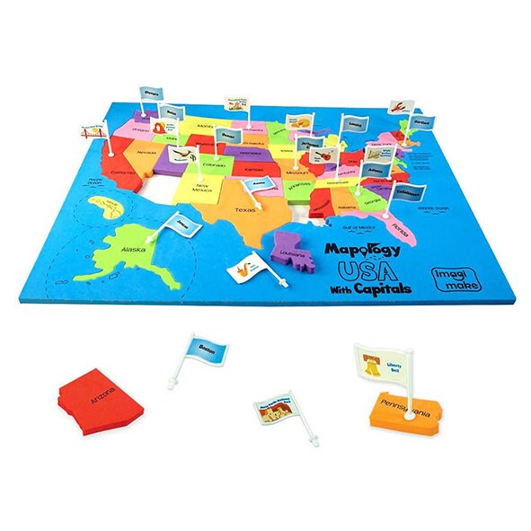 Mapology America With Capitals - Foam Jigsaw Puzzle - Etsy