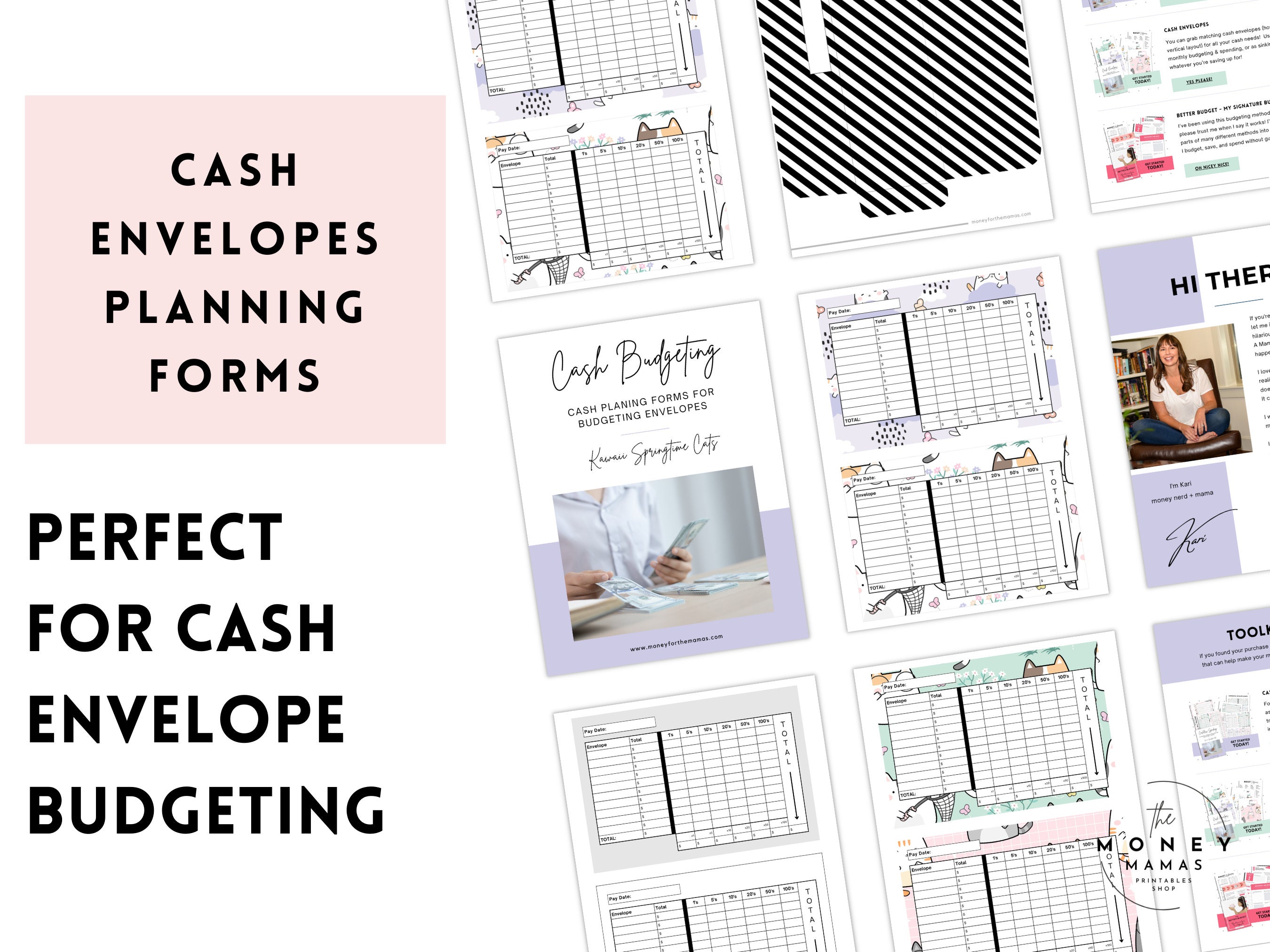 Cash Breakdown Forms for Cash Envelope Budgeting - Bank Teller Slips ...