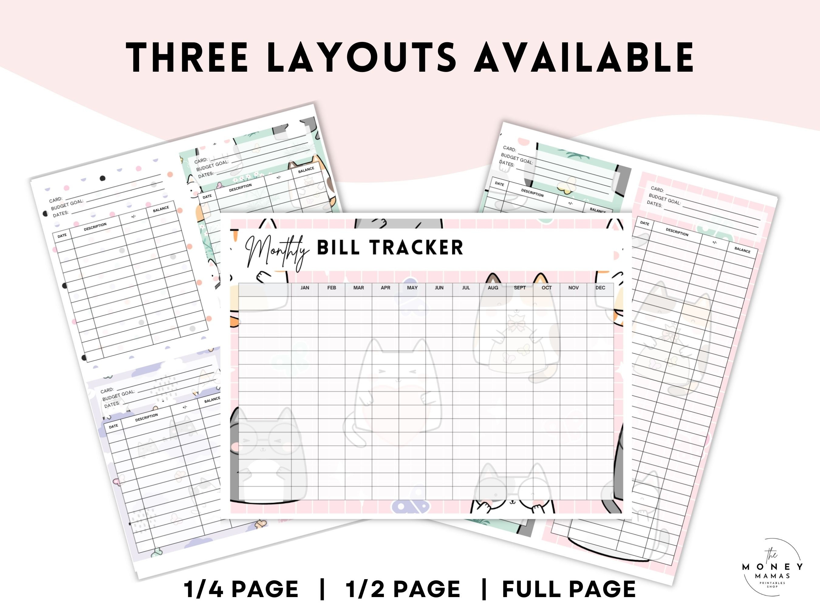 Cashless Spending Tracker for Cash Envelope Budgeting System - Expense ...