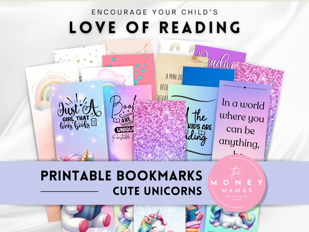 Unicorn Printable Bookmarks - the Perfect Gift for Girls, a My Little ...