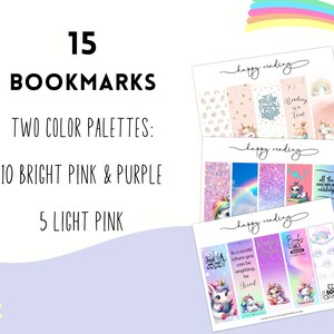 Unicorn Printable Bookmarks - the Perfect Gift for Girls, a My Little ...