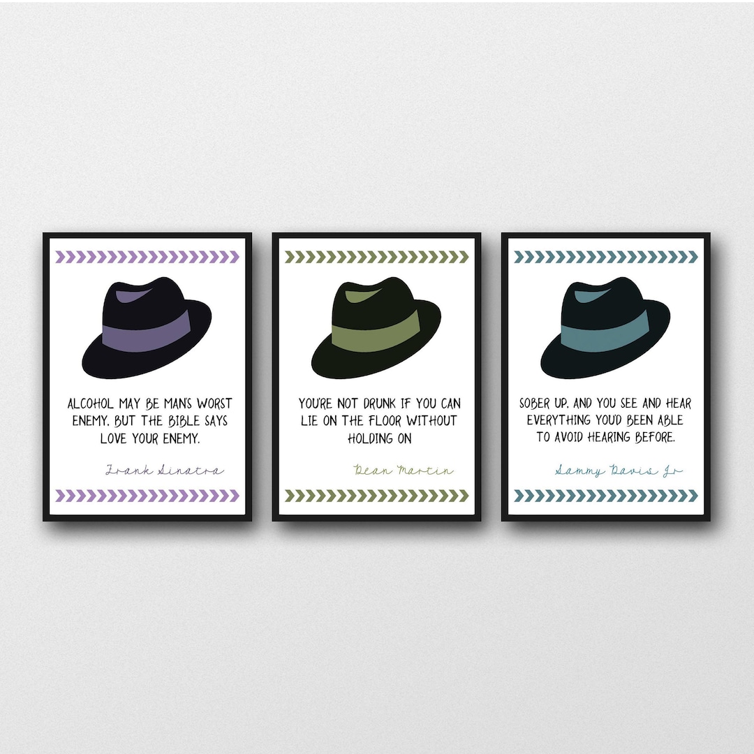 Set of 3 Rat Pack Quotes - Unframed Prints - Ideal Gift for Rat Pack ...