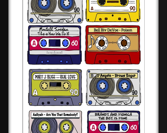 Classic 90's and 2000's R&B Album Cover Art Collage Kit DIGITAL DOWNLOADS 50 Pcs, 4 X 4, Album ...