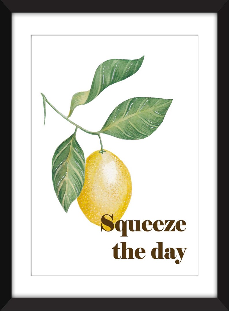 Squeeze the Day - Unframed Print - Etsy