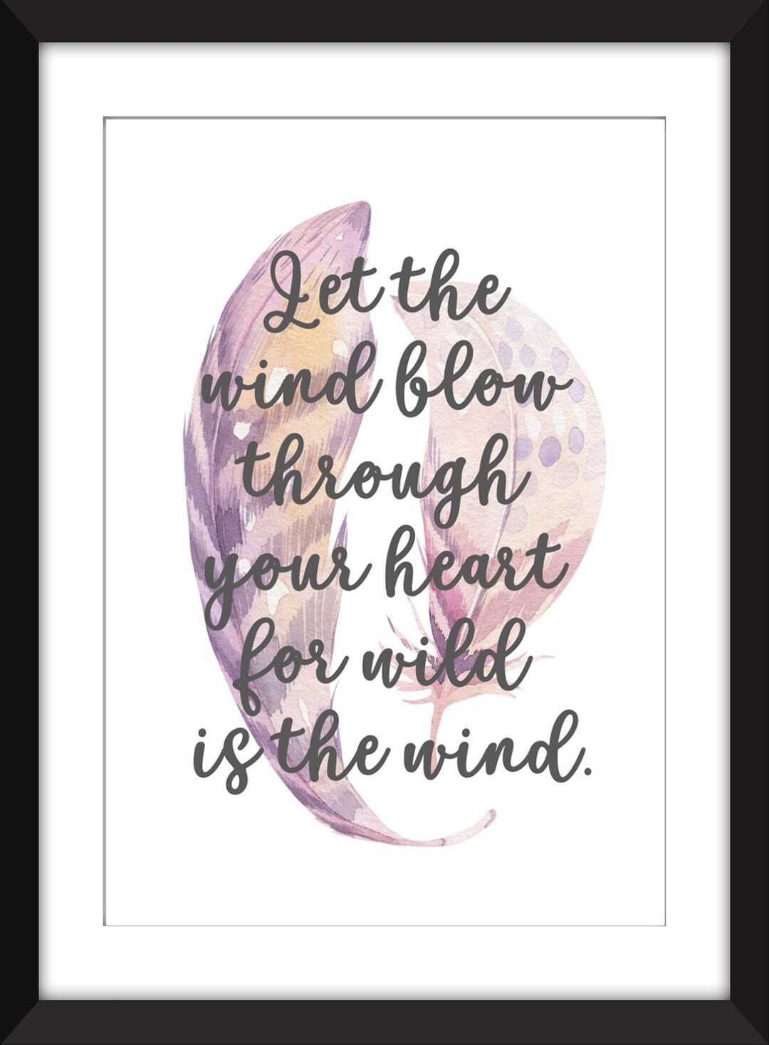 Wild is the Wind Lyrics - Unframed Print - Ideal Gift for Music Fans - Etsy