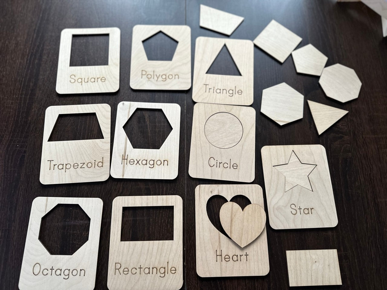 Educational Wooden Shapes Flash Cards With Engaging Activities - Etsy
