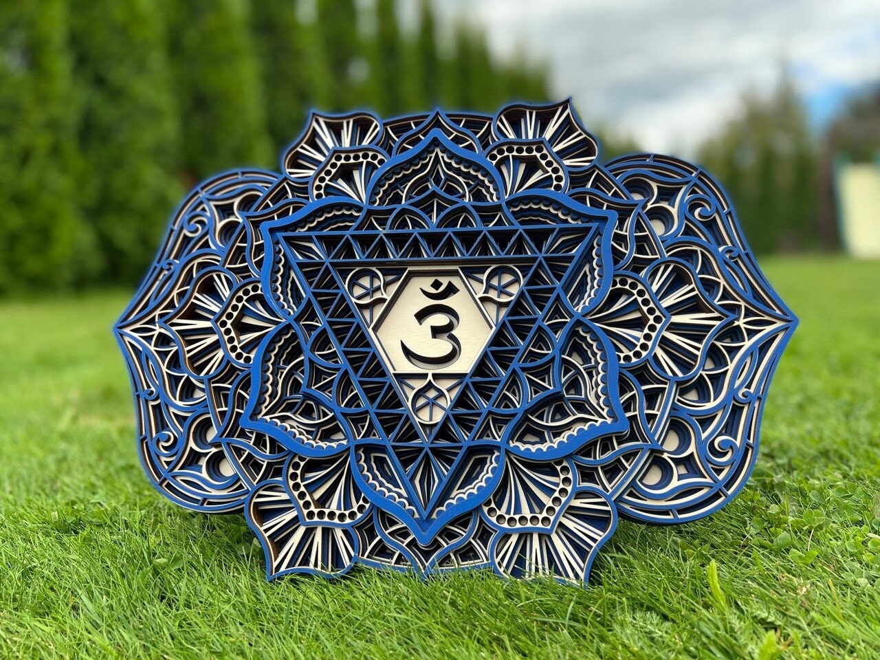 CHAKRAS WALL ART Set Wood Chakra Mandala, Meditation Room Decor ...