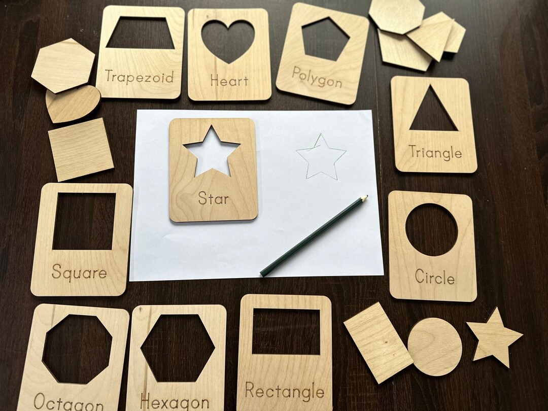 Educational Wooden Shapes Flash Cards With Engaging Activities for ...