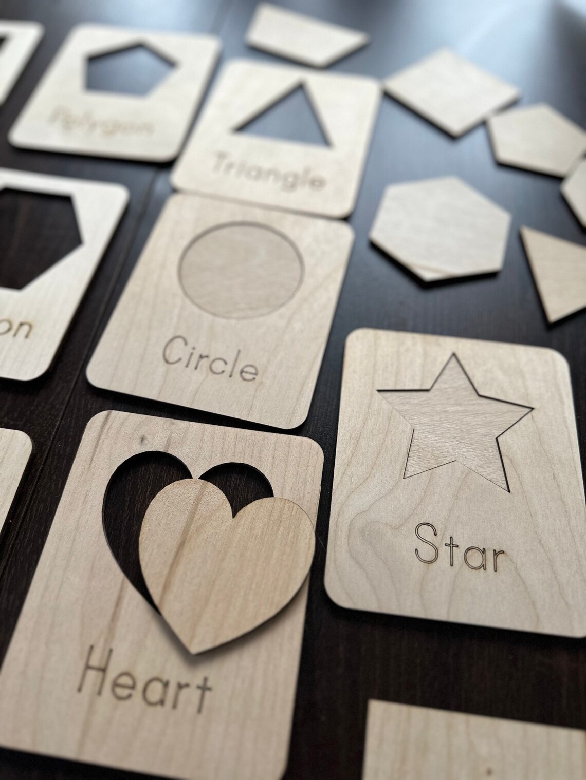 Educational Wooden Shapes Flash Cards With Engaging Activities - Etsy