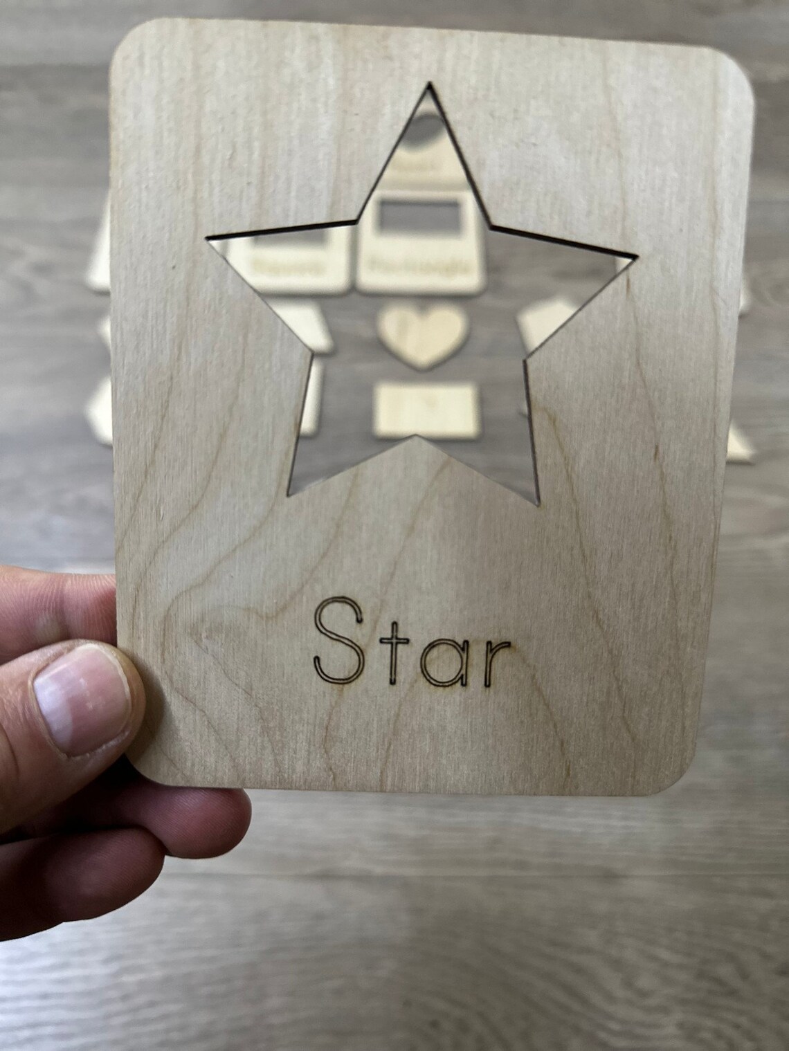 Educational Wooden Shapes Flash Cards With Engaging Activities - Etsy