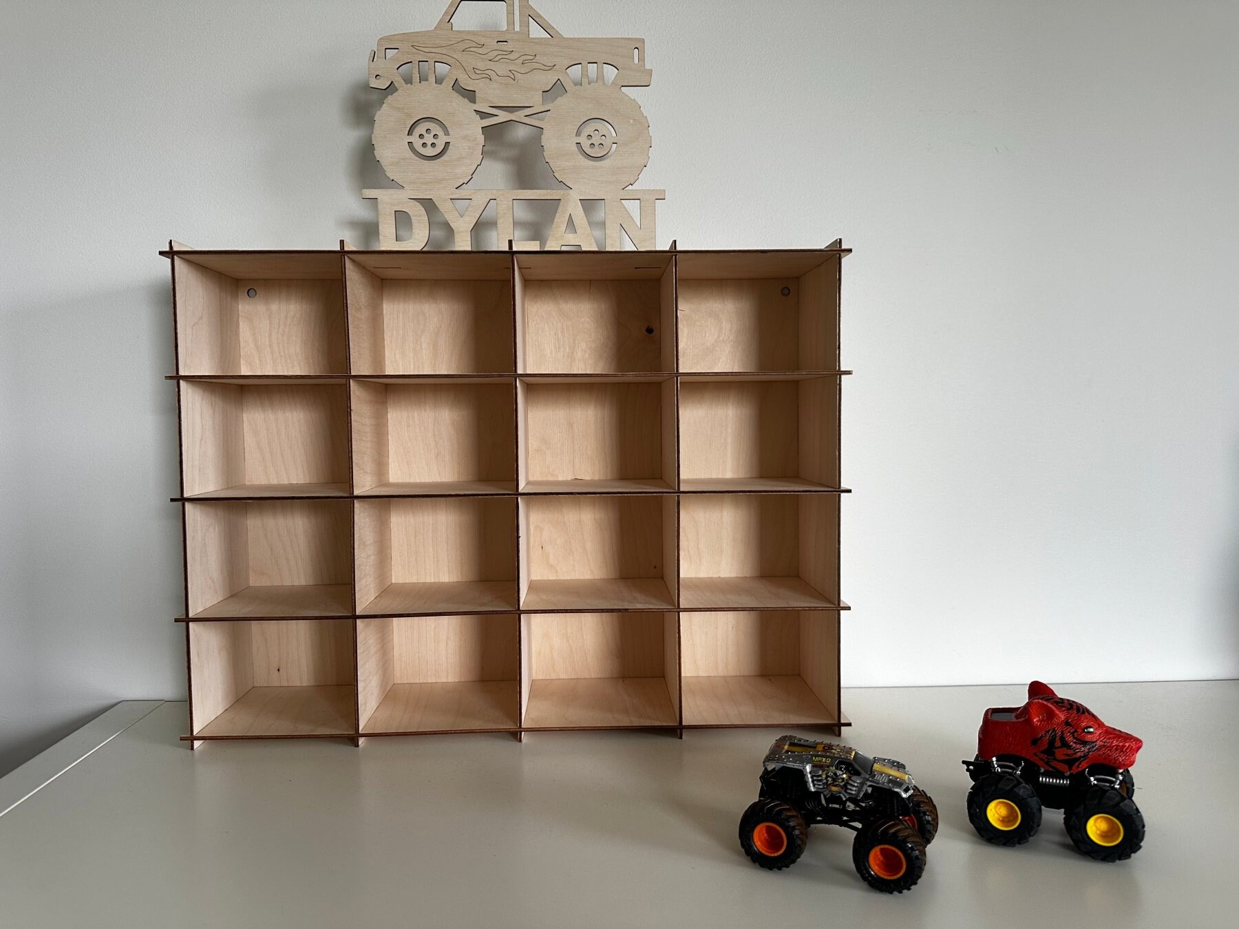 Monster Truck Shelf, Toy Car Shelf Monster Truck Organizer ...