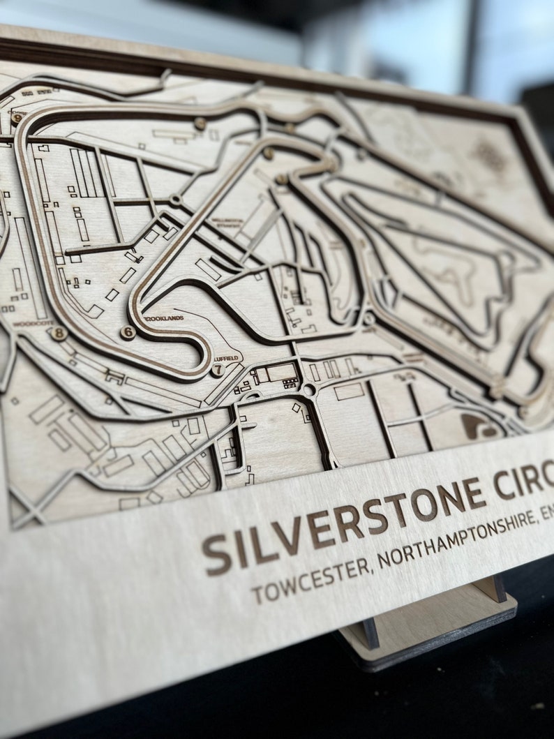 Silverstone Circuit Formula 1 Handmade Wooden Race Track Gift, F1 ...