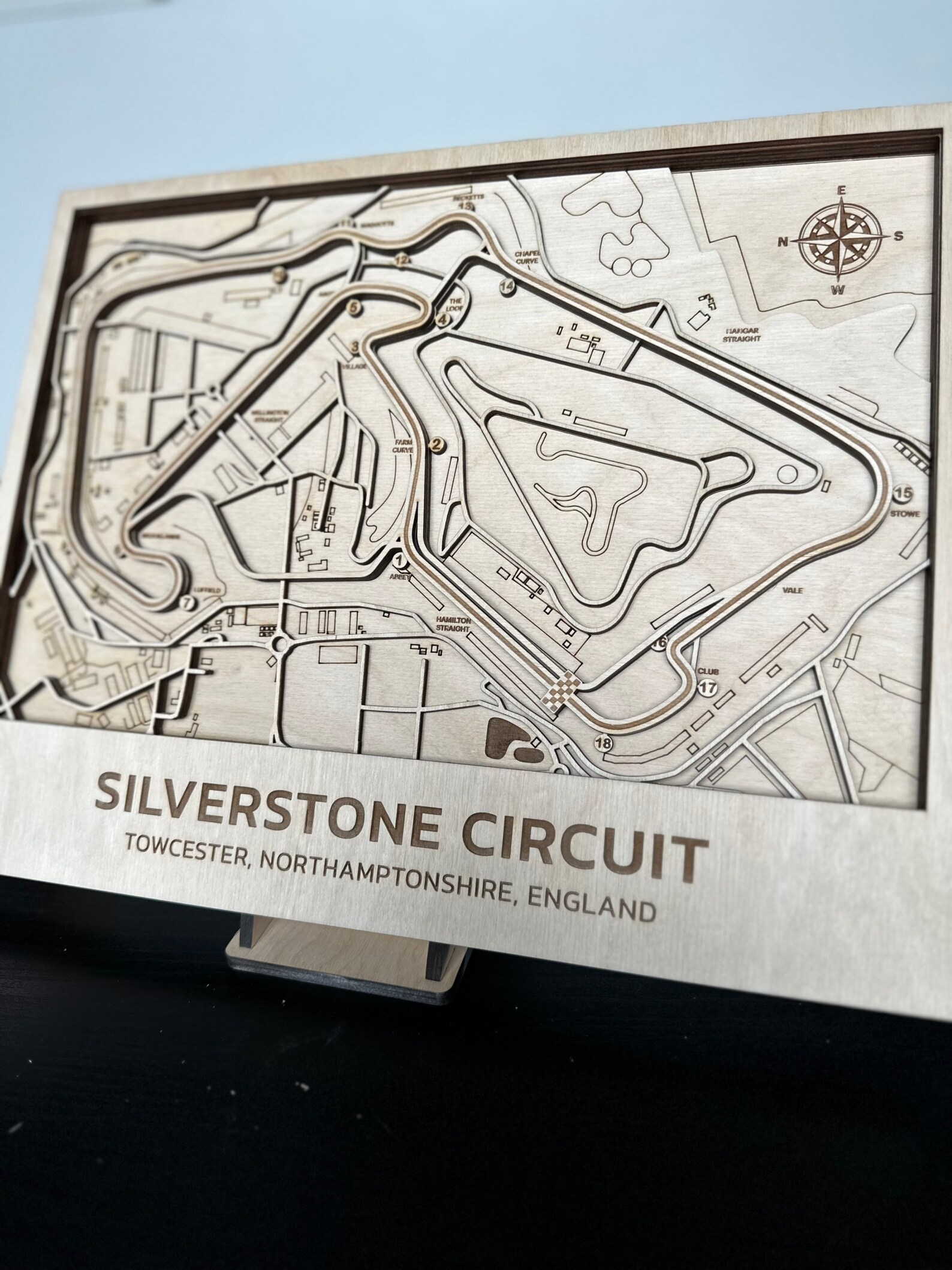 Silverstone Circuit Formula 1 Handmade Wooden Race Track Gift, F1 ...