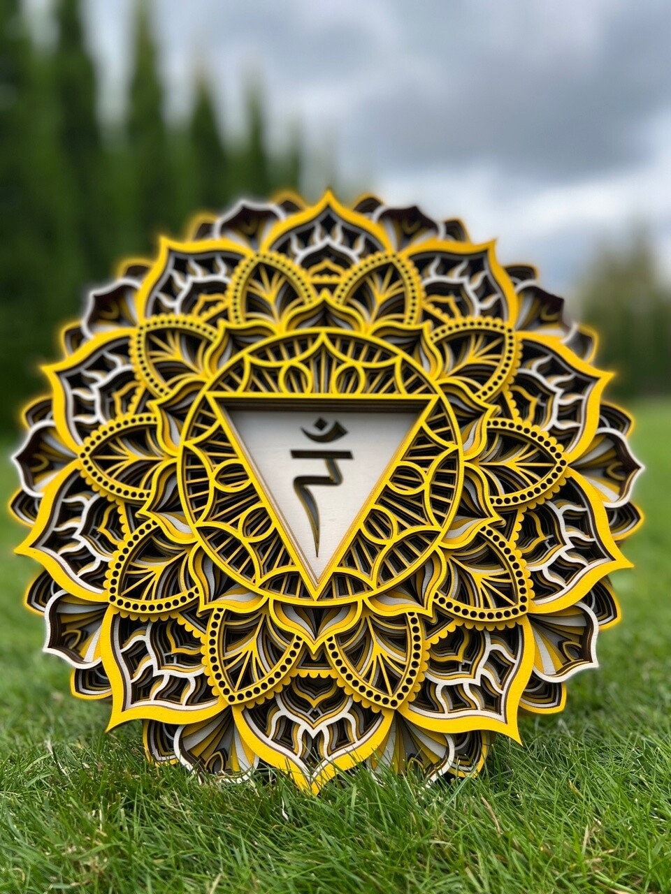 CHAKRAS WALL ART Set Wood Chakra Mandala, Meditation Room Decor ...