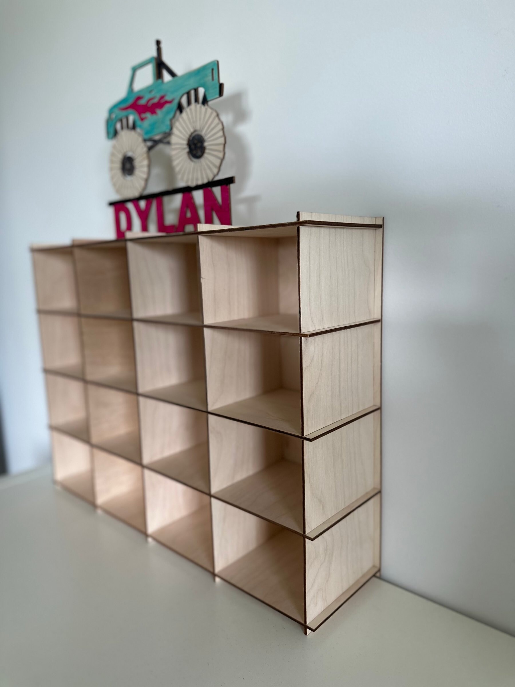 Monster Truck Shelf, Toy Car Shelf Monster Truck Organizer ...