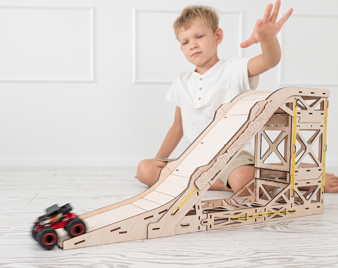 Up to 8 Lanes, 4' Kids Race Car Track Adjustable Height Stand, 48 ...