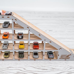 Car Race Track Toy for Toddler Trampoline and Auto Garage Toy ...