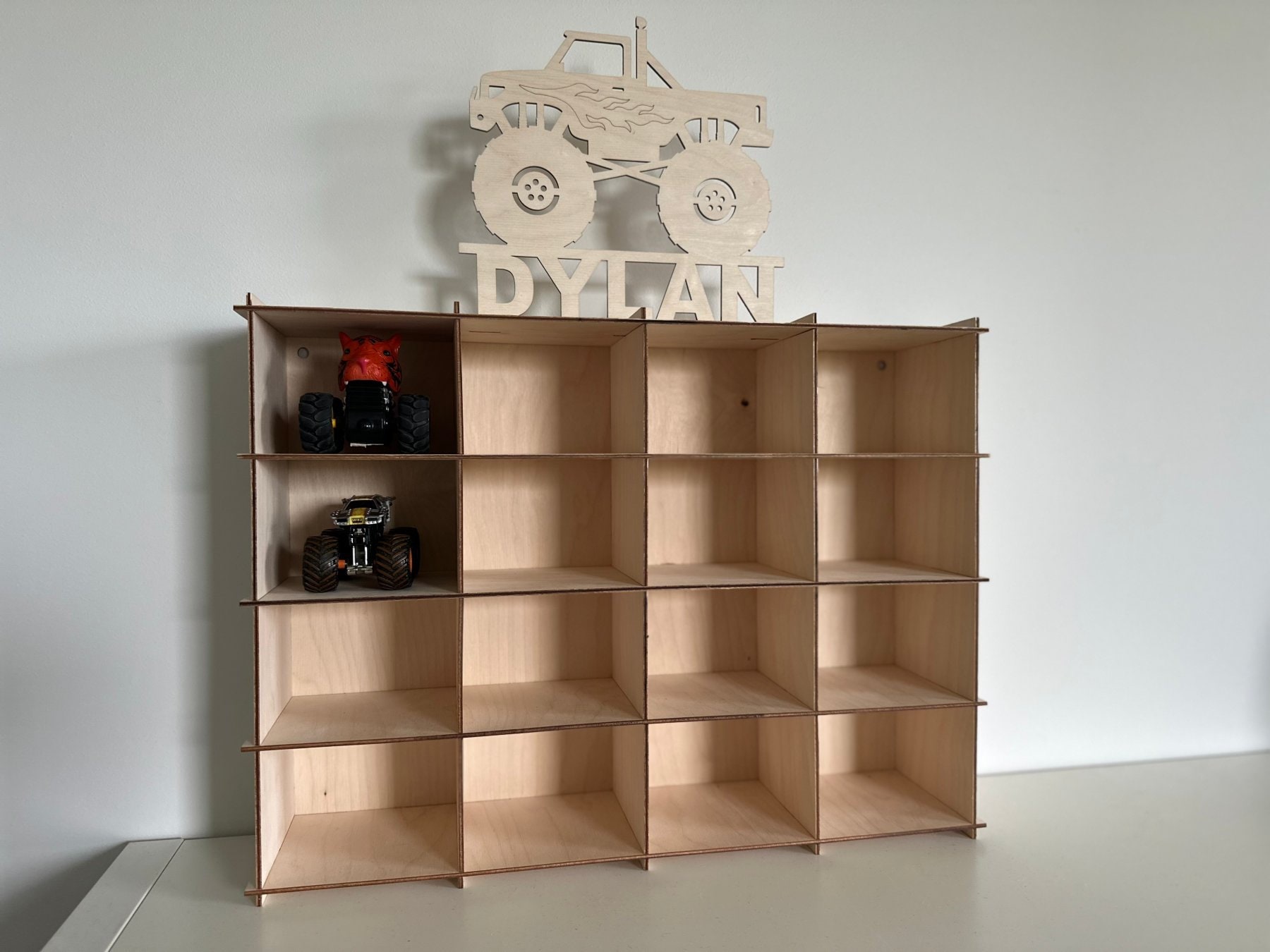 Monster Truck Shelf, Toy Car Shelf Monster Truck Organizer ...