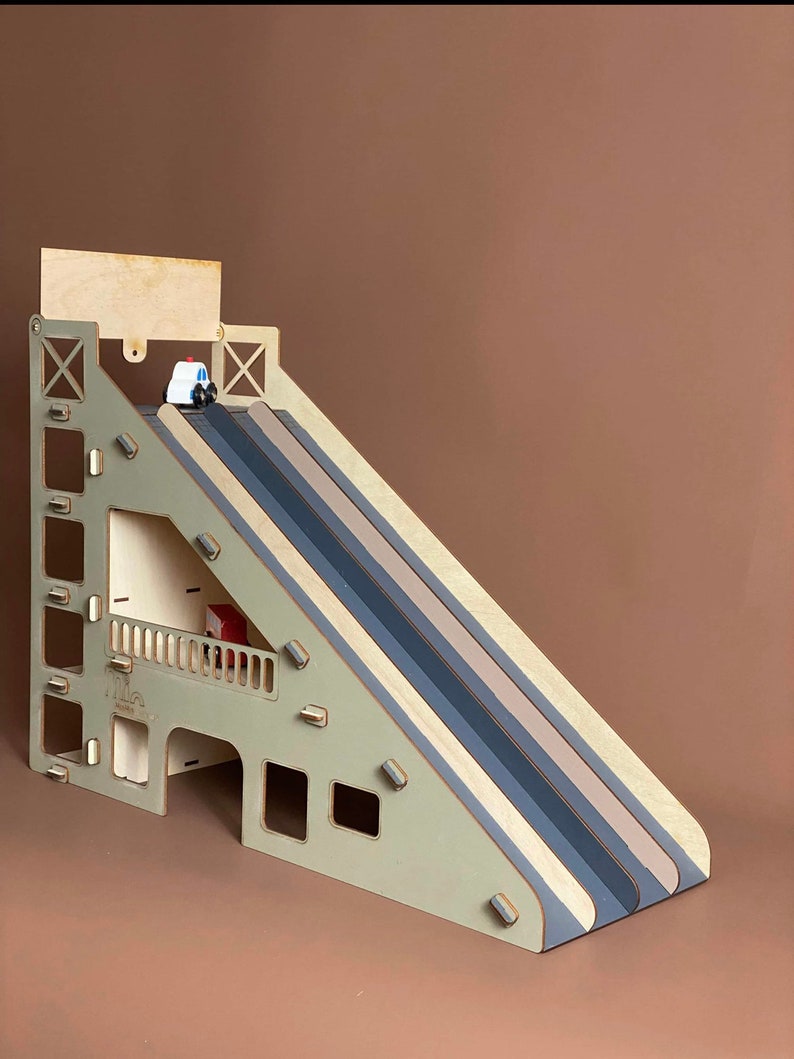 Wooden Car Ramp | Car Racetrack | Wooden Toy Auto Garage - Etsy