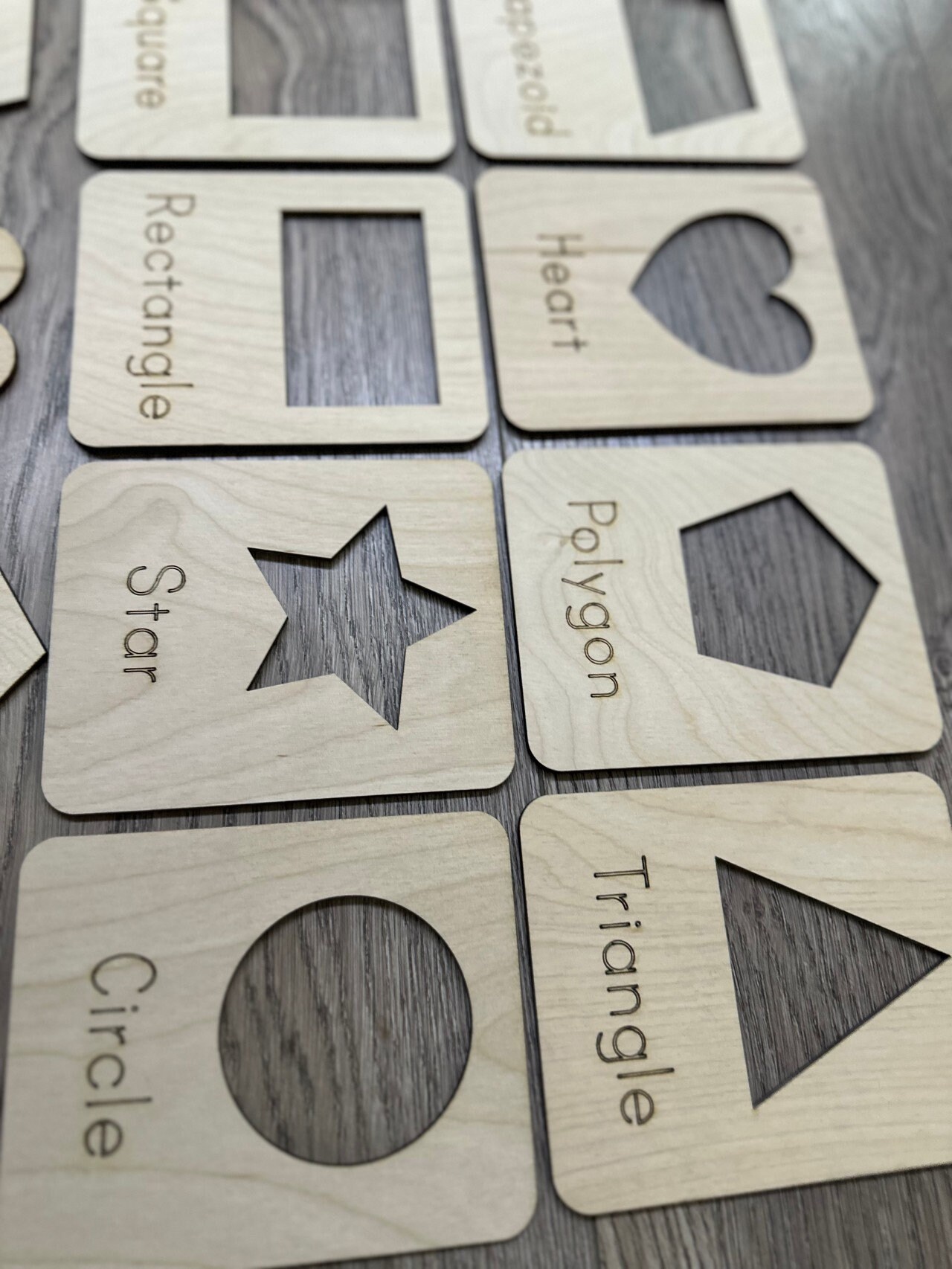 Educational Wooden Shapes Flash Cards With Engaging Activities - Etsy