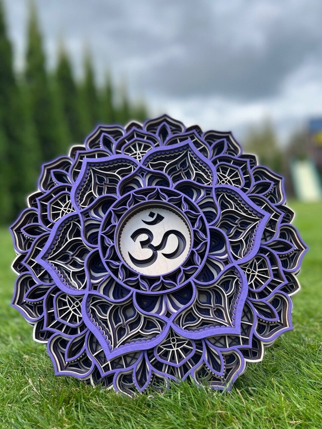 Mandala Crown – Sahasrara Chakra, Wooden Chakra, Yoga Gifts, Hanging ...
