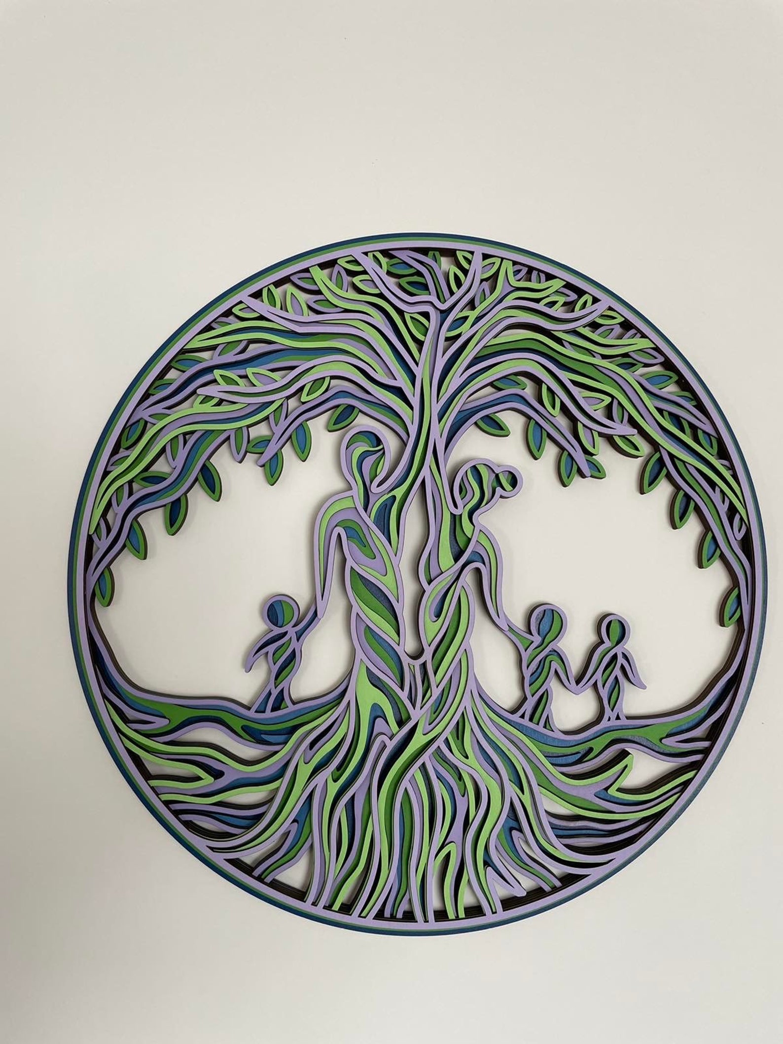 Family Portrait Art, Family Tree of Life Wall Art, Family Portrait Gift ...