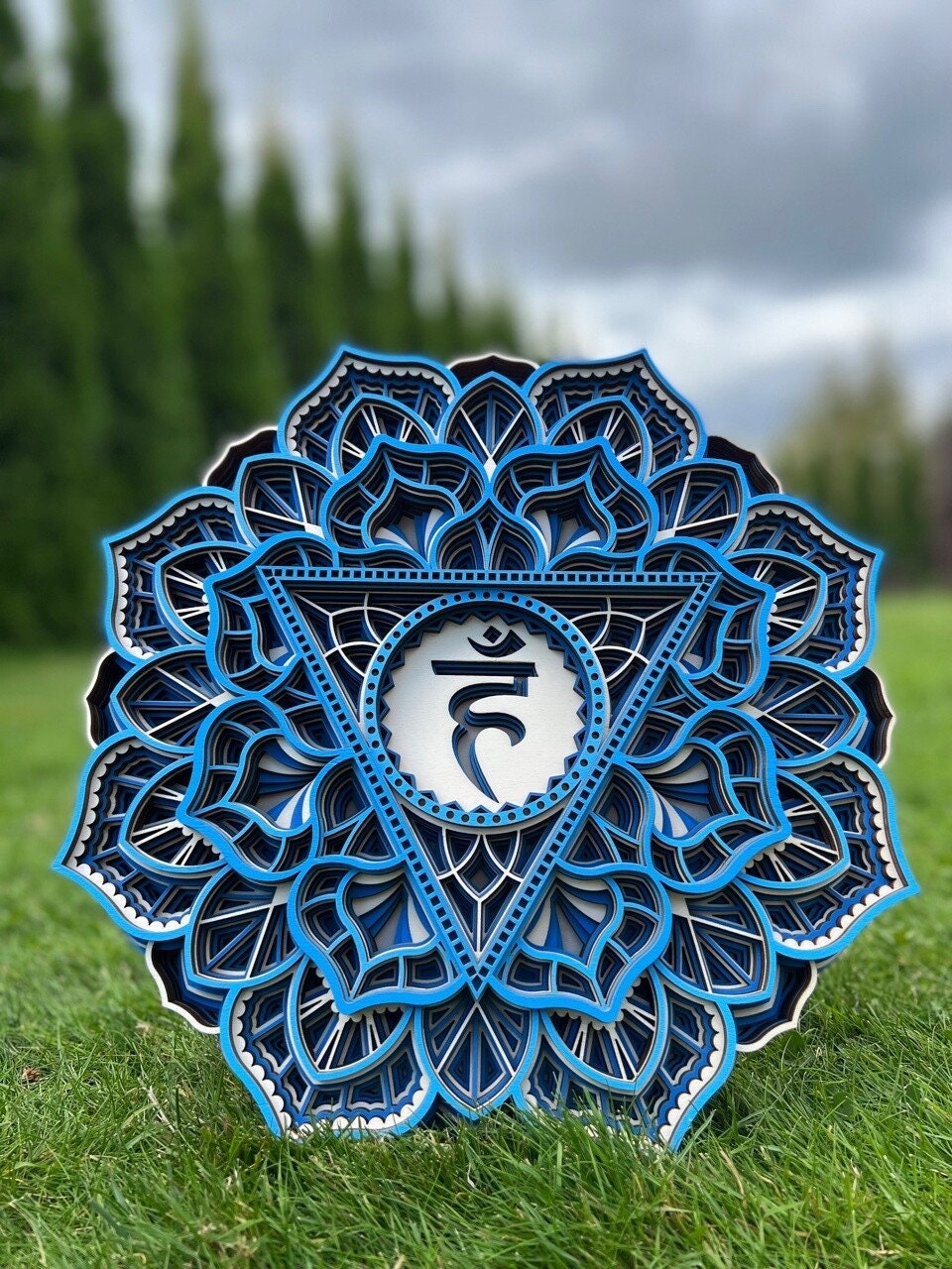 CHAKRAS WALL ART Set Wood Chakra Mandala, Meditation Room Decor ...