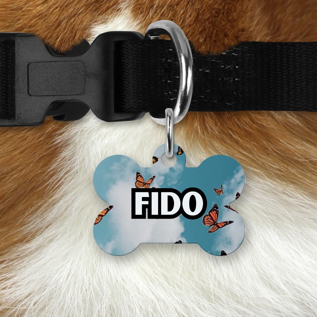 Monarch Butterfly Pet Tag - Etsy