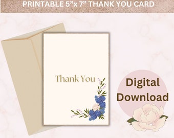Printable Thank You Card Simple Special Someone Thinking of You Elegant ...