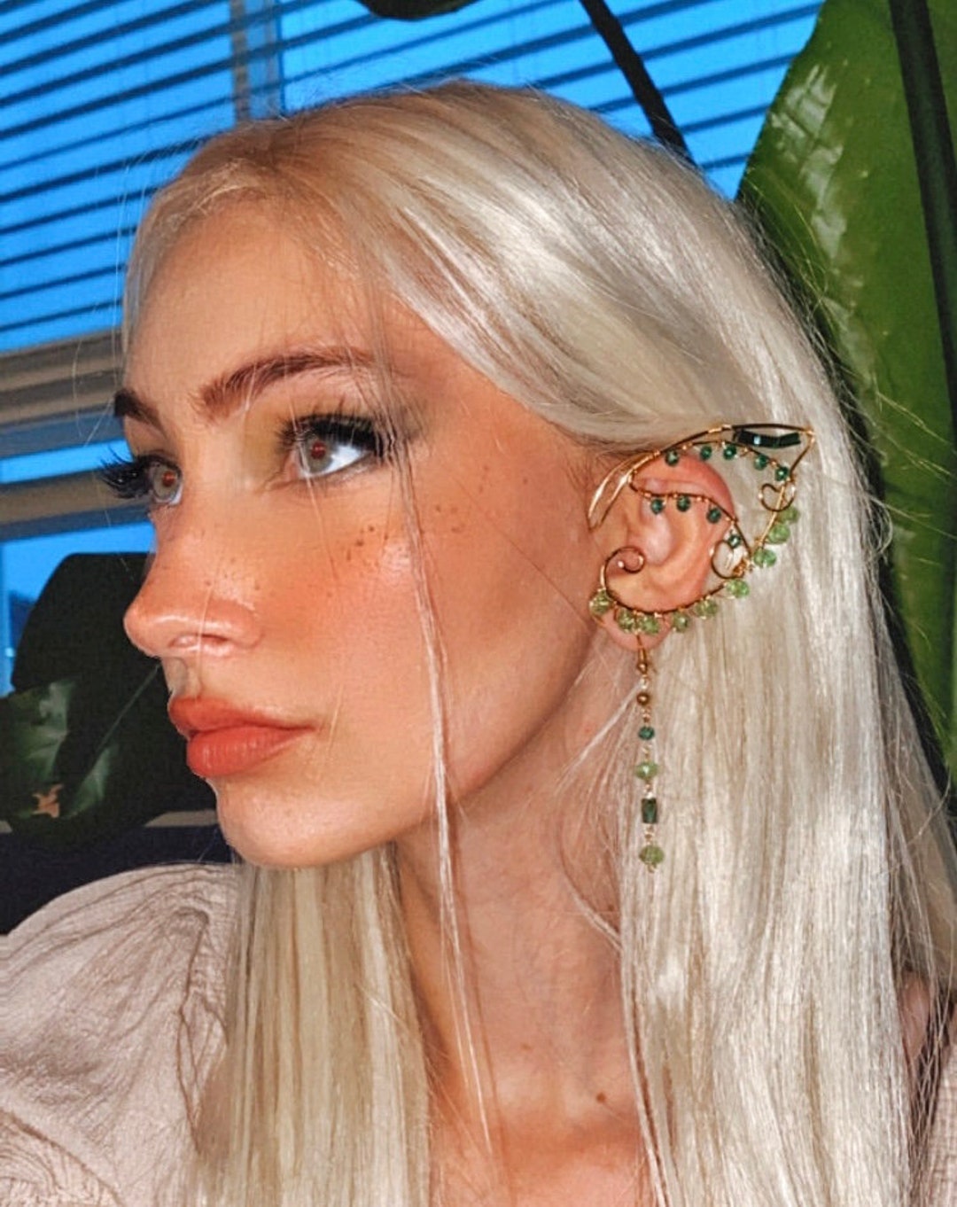 Green and Gold Faery/fairy Forest Elf Ears - Etsy