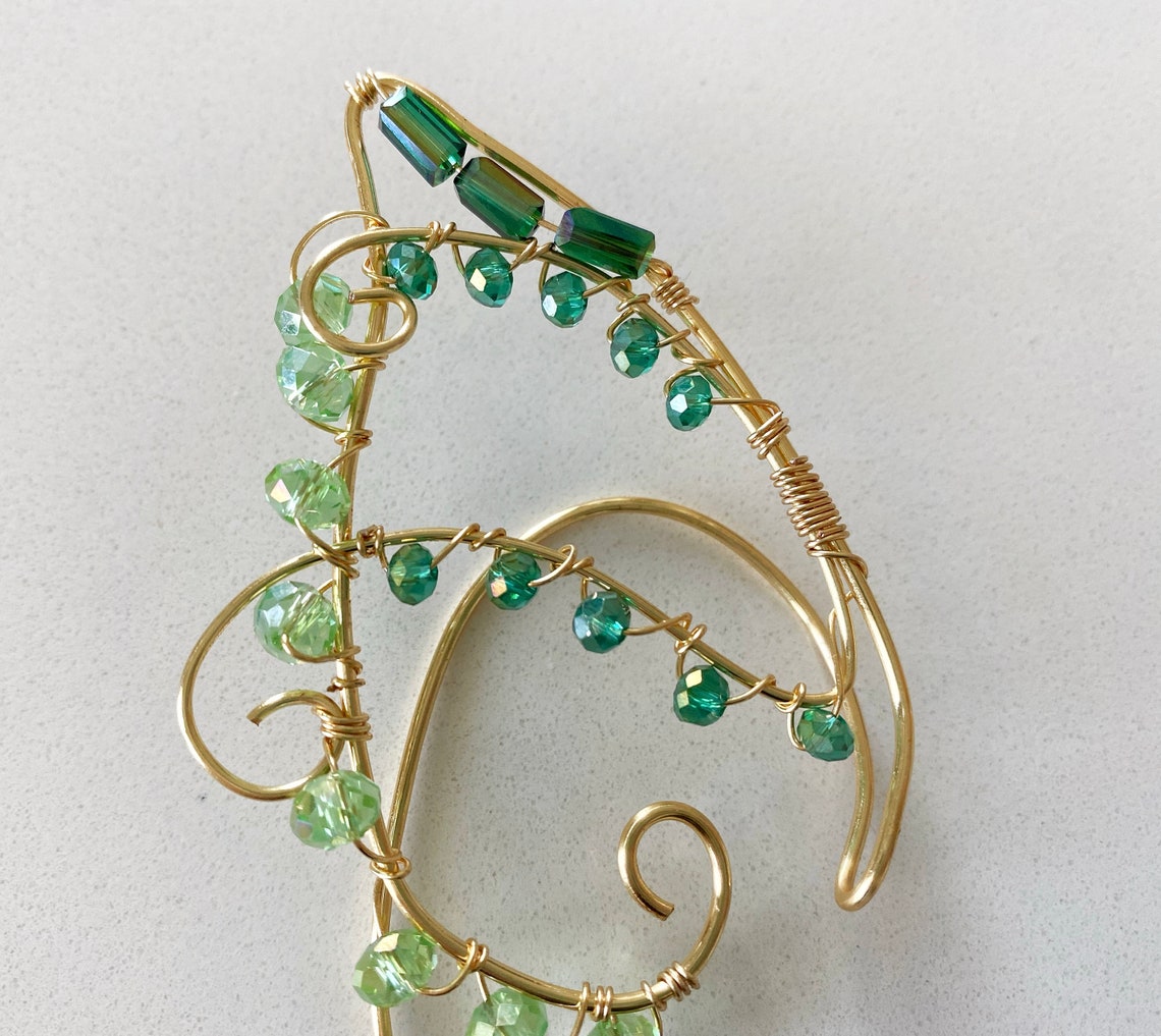 Green and Gold Faery/fairy Forest Elf Ears - Etsy