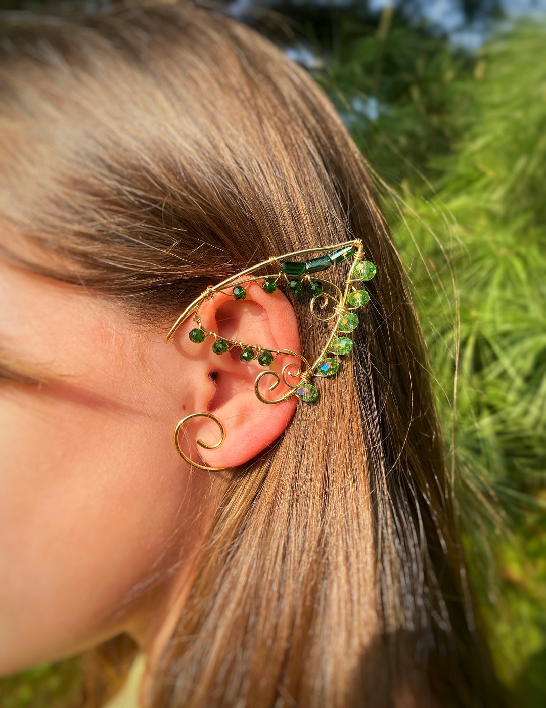 Green and Gold Faery/fairy Forest Elf Ears - Etsy