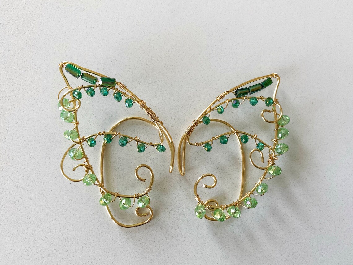 Green and Gold Faery/fairy Forest Elf Ears - Etsy