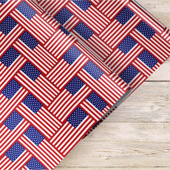 American Flag Wrapping Paper Patriotic Gift Paper Trump | Etsy