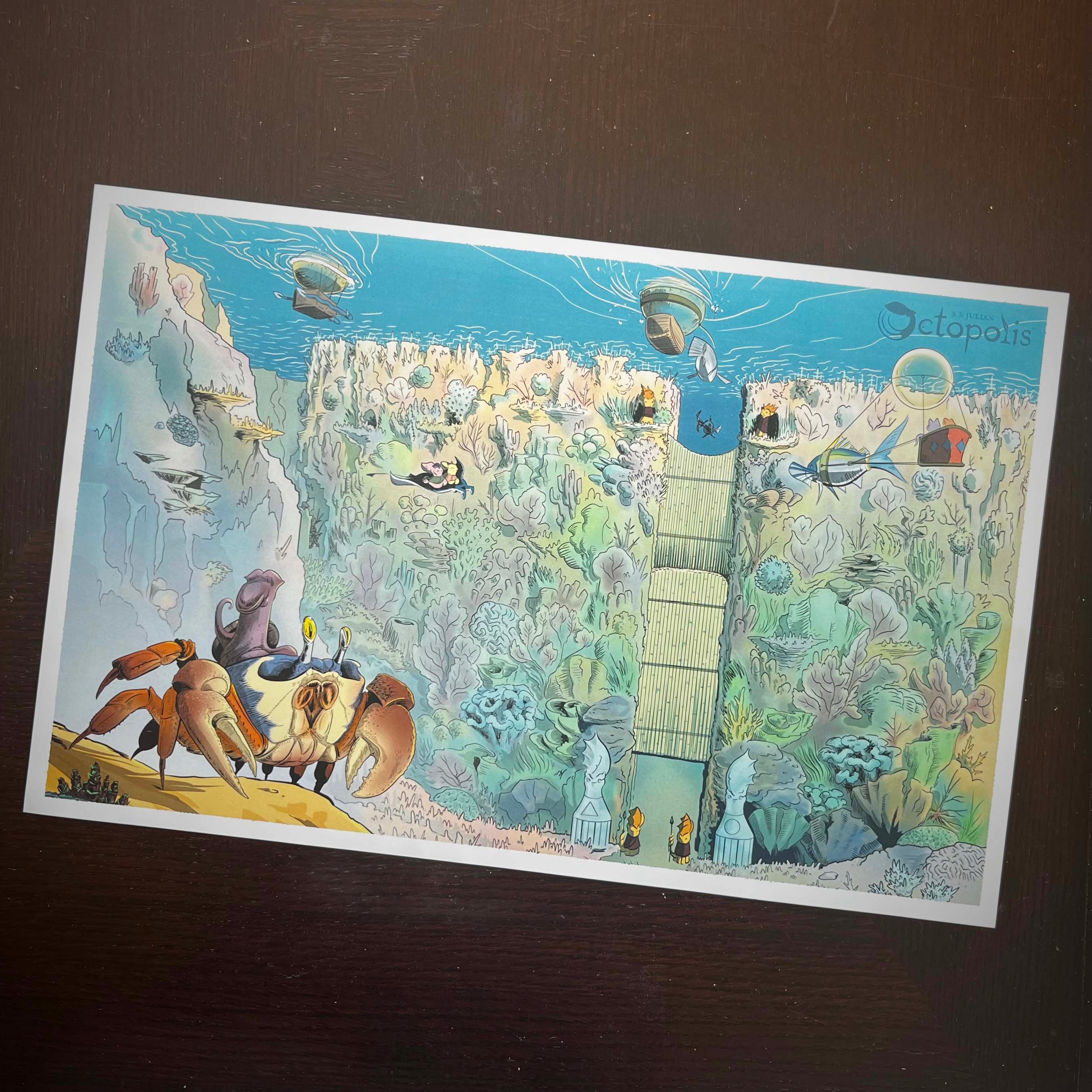 Coral Wall of Octopolis - Poster - Etsy