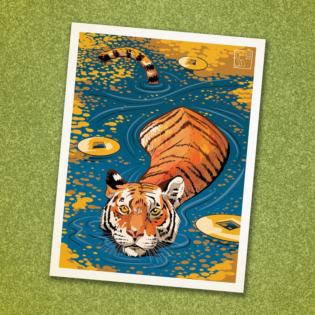Water Tiger - Lunar New Year 2022 - Etsy