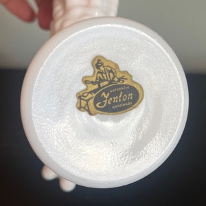 Vintage Fenton Fan Vase White Ruffled Edge Hobnail Designed Vase ...