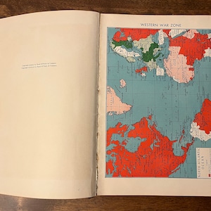 Rand Mcnally World Atlas Readers Edition by O.J. Rhode 1942 Leather ...