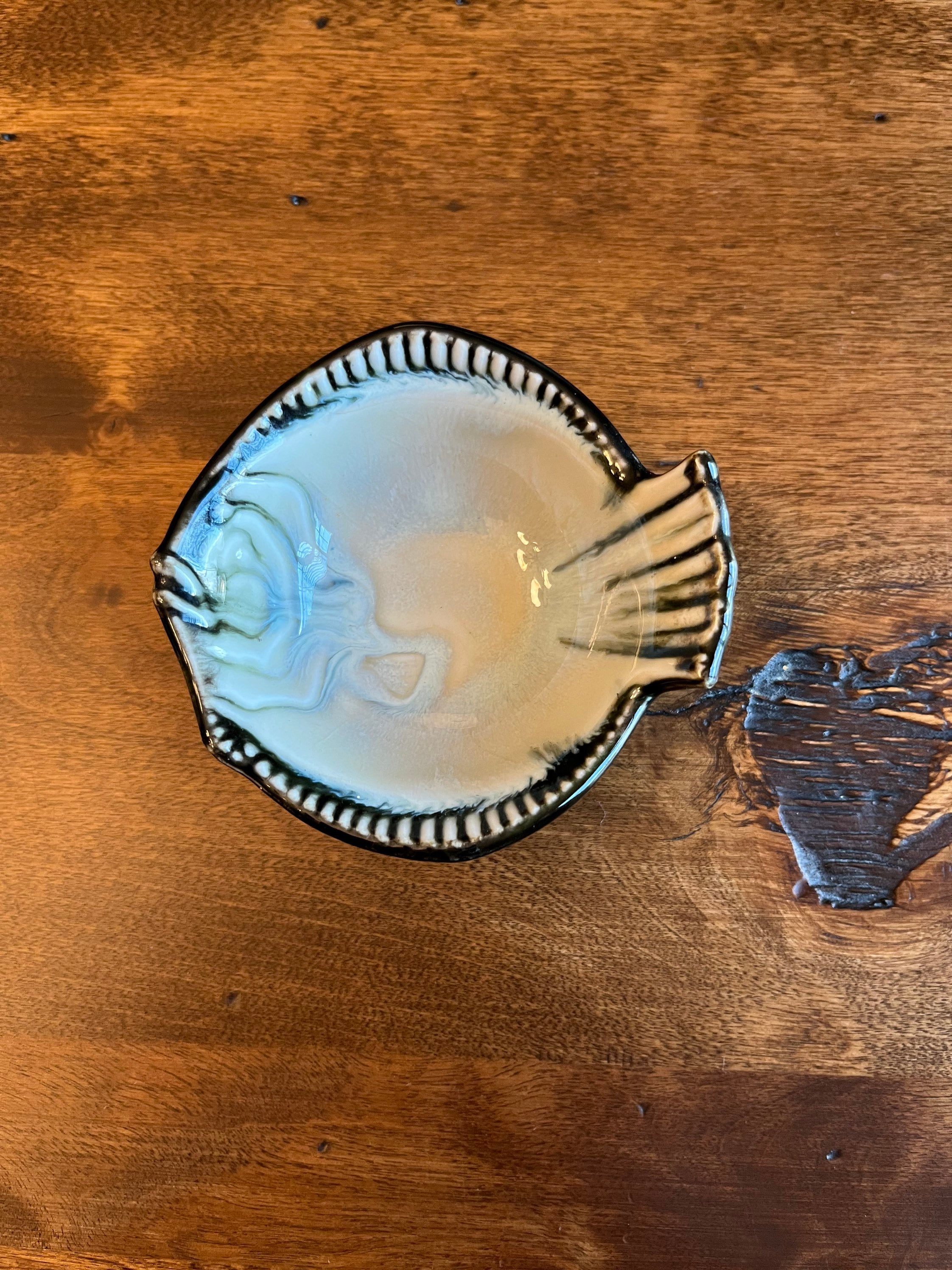 Vintage Hand Painted Ceramic Fish Trinket Jar / Bowl Great | Etsy