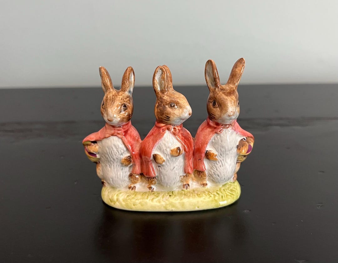 Flopsy, Mopsy, and Cottontail Figurine - Beatrix Potter - F. Warne & Co ...