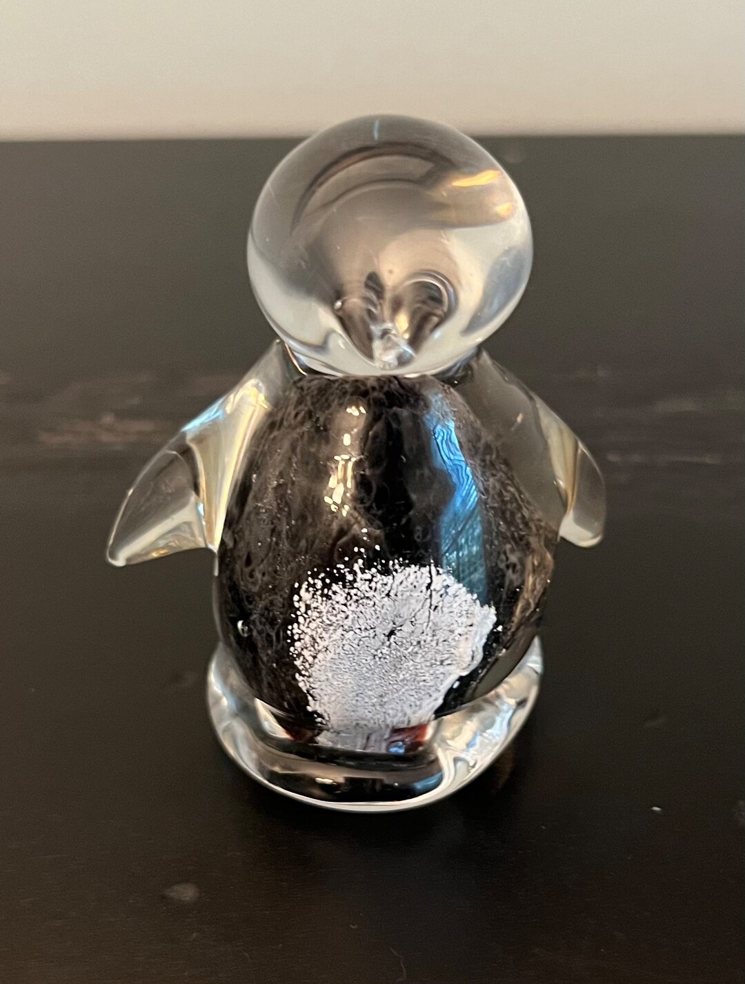 Vintage Blown Glass Penguin Figurine - Handmade Art Glass Penguin ...