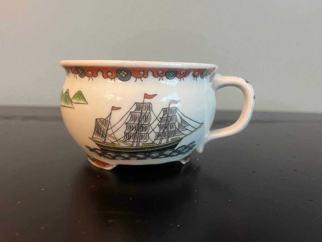 Vintage Mohawk Shaving Mug Cup Nautical Sailing Schooner Clipper Ship ...