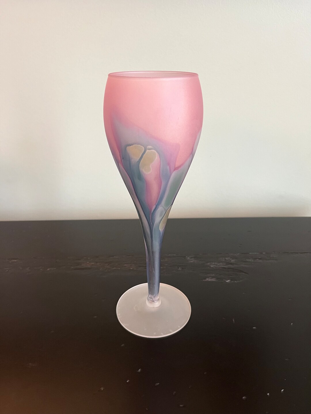 Vintage 1980's Wine Glass Reuben Glass by Nouveaut Art Glass, Canada ...