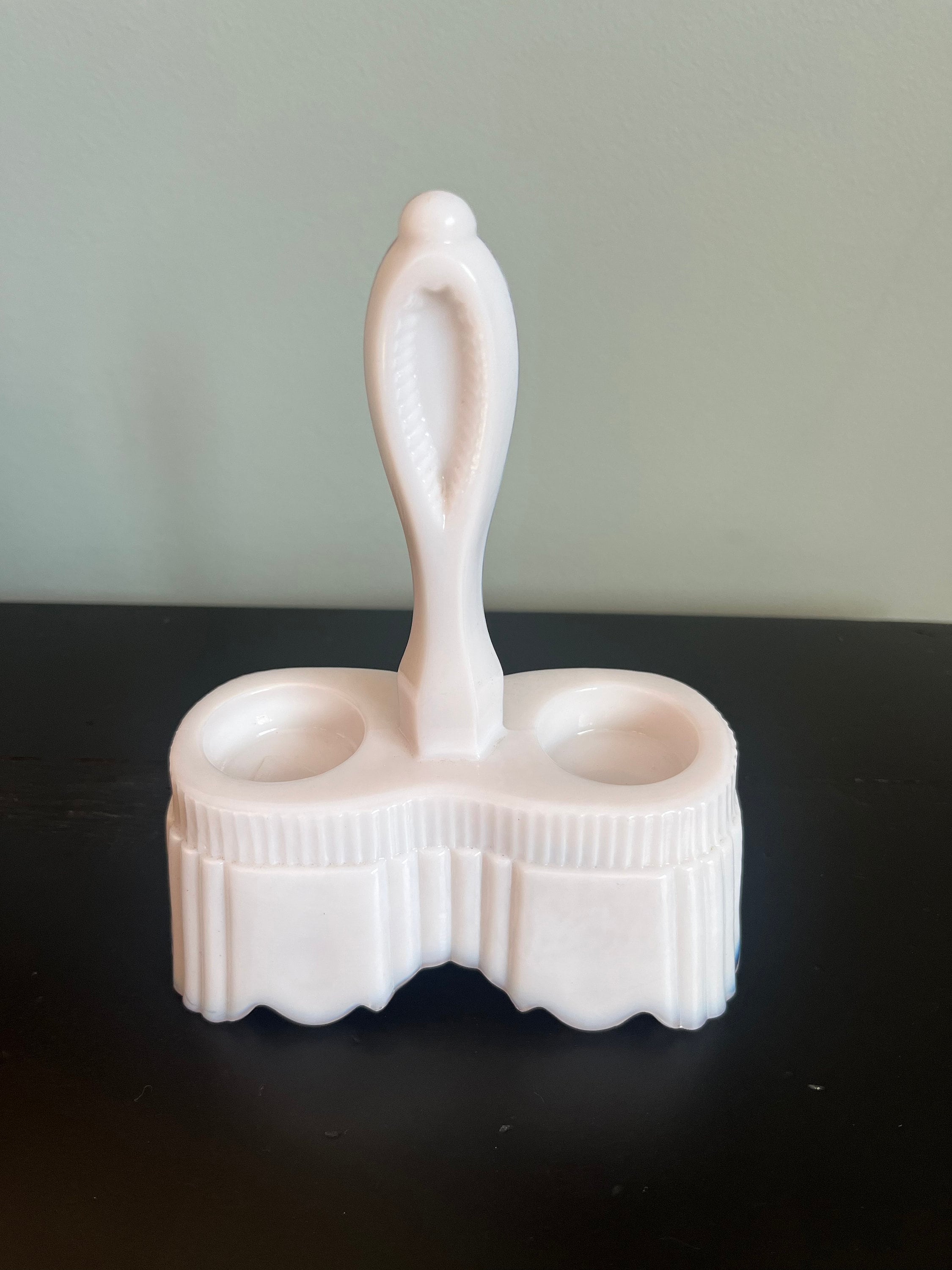 Imperial Glass Milk Glass Salt and Pepper Shaker Stand - Etsy