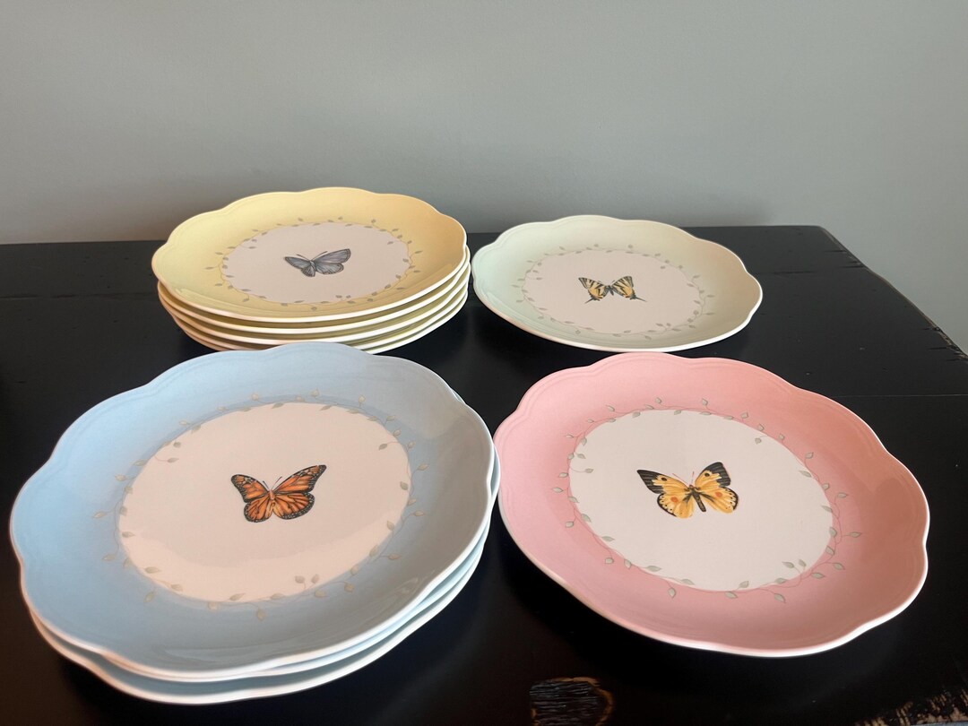 Lenox Butterfly Meadow Replacement Dessert Plate - 8 Inch Diameter ...