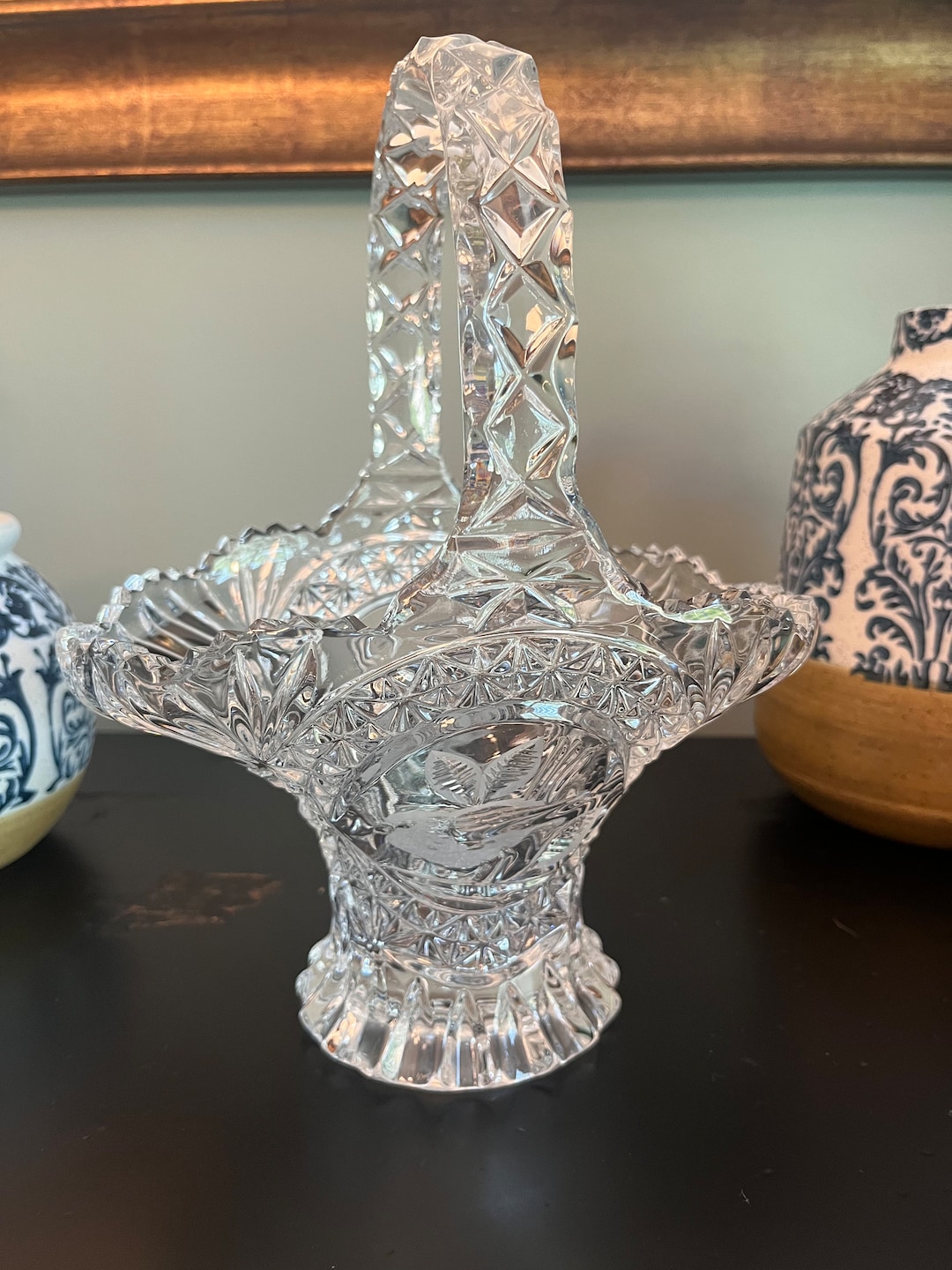 Vintage Hofbauer Crystal "the Byrds" Collection Basket / Germany ...