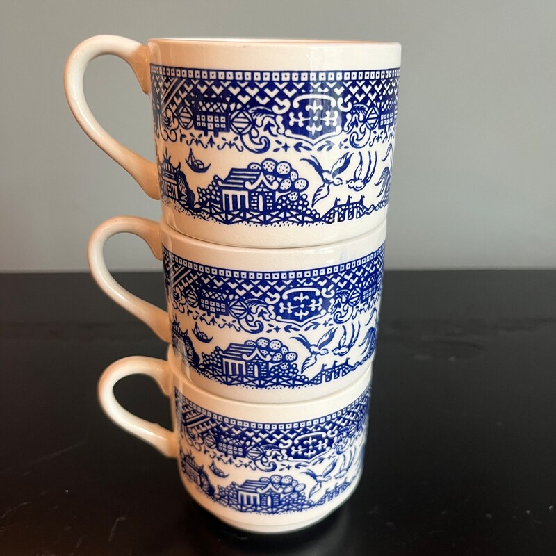 Blue Willow Mugs - Etsy